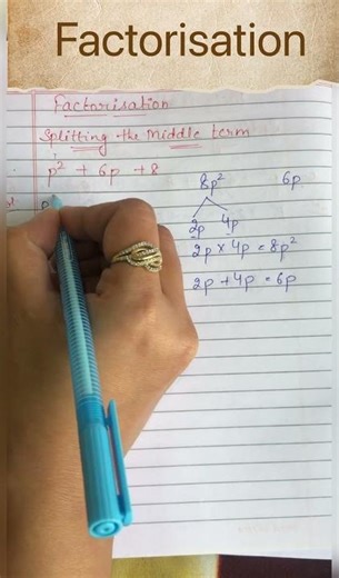 Class 8 Math Important Question - Factorisation - Splitting Middle Term - #maths #exam #samplepaper