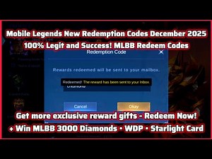 No Limit! Mobile Legends New Redeem Codes December 13, 2025 - MLBB Redeem Codes + MLBB Giveaway