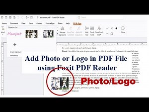 Add Logo/Photo in PDF Documents | Foxit PDF Reader | How to Add Photo/Logo in PDF using Foxit PDF?