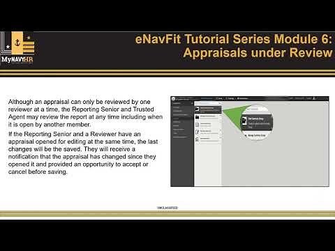 eNavFit Tutorial Series Module Six: Routing Reports & Reviewer Inputs