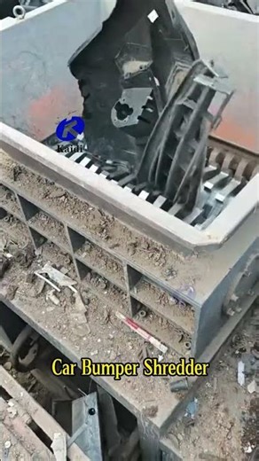 Amazing Shredder Machine Crushing Car Bumpers | Recycling Technology
