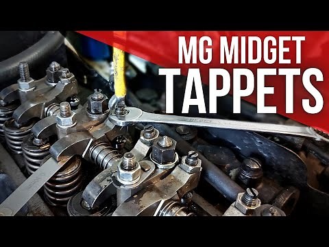 How to adjust MG Midget Tappets - Rock Back and Forth!