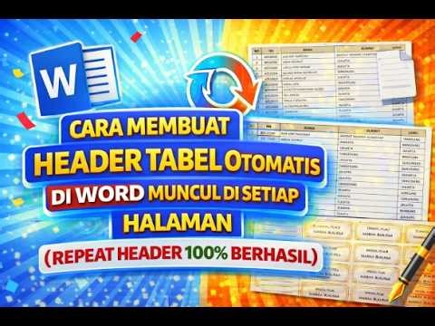 Cara Membuat Header Tabel Otomatis di Word Muncul di Setiap Halaman (Repeat Header 100% Berhasil)