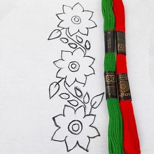 1.1K views · 11 reactions | Hand Embroidery Border Designs Idea Simple | Flower border line | Dian Diy Tech | Facebook