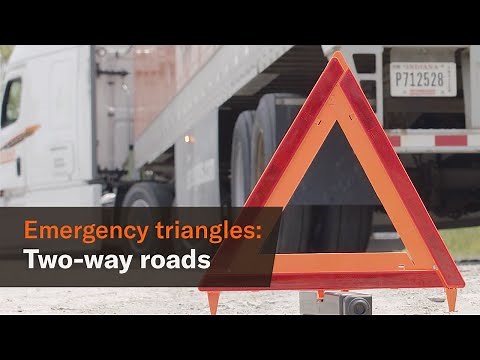 How to place emergency triangles on two-way roads