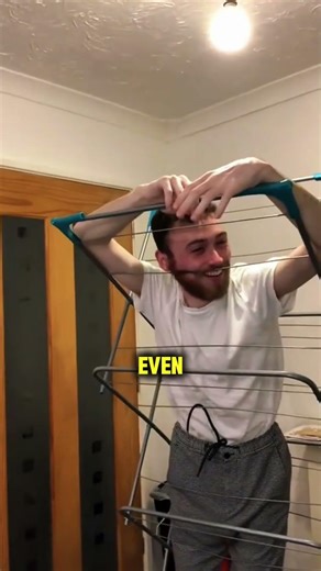 Guy Gets Stuck in a Clothes Airer #shorts #viralshorts #viral