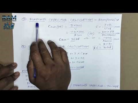 How to find the motor efficiency & capacitor value using the motor nameplate / ‪@RamControlTech‬