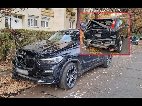 Vezetni tanult hajnalban a 285 lóerős BMW-vel egy fiatal nő egy parkolóban - öt autó rongálódott meg