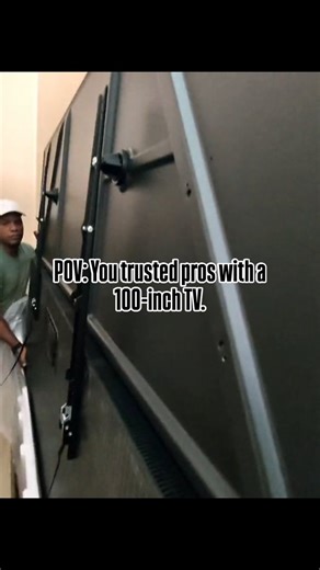 Diaz Bros Electronics on Instagram: "Mounted with Meta glasses. Because when you’re hanging a 100-inch TV, you might as well see the future while you’re at it 😎👓 No guessing. No “is that level?” moments. Just precision, clean lines, and a screen so big it needs its own zip code. You relax — we’ll handle the heavy lifting (and the tech flex). 📺 100" TV 🛠️ Expert install 🧠 Smart tools. Smarter installers. 📞 Diaz Bros Electronics 📍 One call. Done right. #TVMounting #100InchTV #MetaGlasses #H