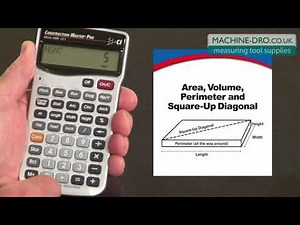 Construction Master Pro Area, Volume, Square up Diagonal How To from Calculated Industries