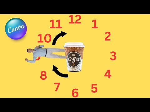 Canva Animation Tutorial | Animated Rotating Object Clock Motion Graphics