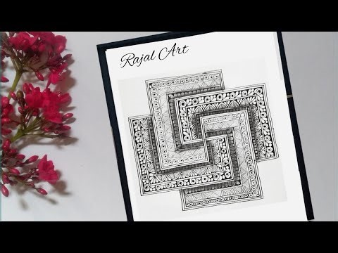 How to draw mandala art for beginners | step by step | 3D mandala art | drawing