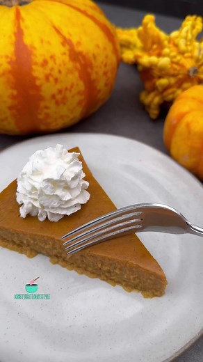 Crustless Pumpkin Pie 🥧 (recipe in comments) #pumpkinpie #crustless #keto #glutenfreerecipes #lowcarb #Thanksgiving #dessert #glutenfreerecipes #reels #food #recipes #kristysketolifestyle | Kristyslifestyle