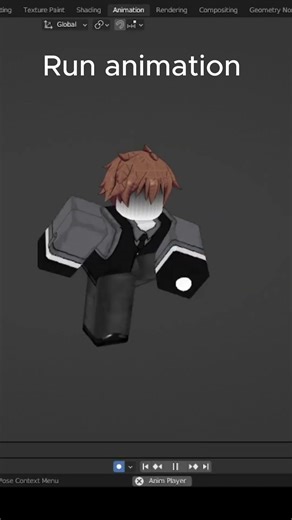 WALK RUN Animation roblox #animation3d #roblox #robloxanimation #blender #mha #myheroacademia