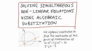 Solving Simultaneous Non-Linear Equations Using Algebraic Substitution