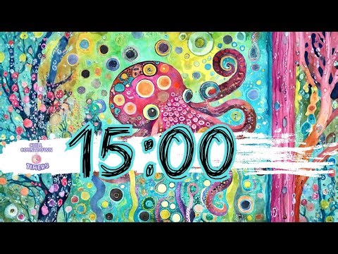 15 Minute Classroom Study Timer | Relaxing Doodle Drawing & Calm Focus Music