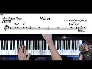 Wave 🎹 Latin Piano Jazz Tutorial 🎹 Antonio Carlos Jobim