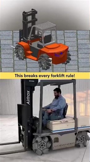 The Craziest Forklift Wheels You'll Ever See! (Mecanum/Omni Wheels