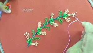 7.7K views · 476 reactions | Flower stick, new design YT >> https://bit.ly/2K0h8ns | Hand Embroidery Learning School | Facebook