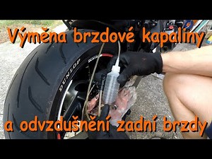 Výměna brzdovky a odvzdušnění zadní brzdy nejen u Suzuki B-King / rear brake fluid change, bleeding