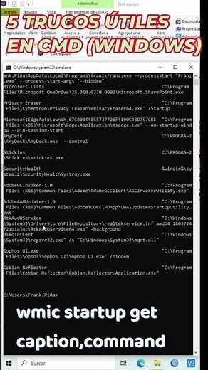 ⚙️ CMD al máximo: 5 comandos que usan los expertos 💡 #windows
