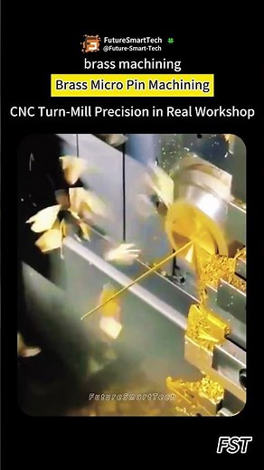 Brass Micro Pin Machining | CNC Turn-Mill Precision in Real Workshop