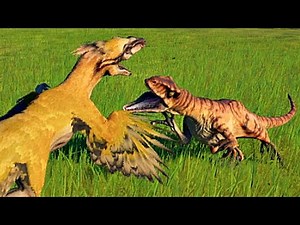 Pyroraptor Vs Velociraptor #jurassicpark dinosaurs #asmr fighting
