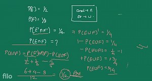 In an MBA exam, probability of E passing is ,\frac{1}{2} probab... | Filo