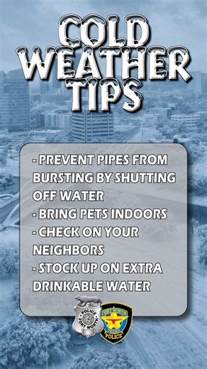 With the possibility of cold weather and harsh winter conditions hitting the area in the coming days, be sure to take a moment to run through some of these tips for how to prepare yourself! If you're on the roads: - Drive safely, exercising caution - Reduce your speed - Give the car in front of you more space by increasing your follow distance - Avoid taking sharp turns or making sudden stops if possible - Watch out for ice or other road hazards Around your home: - Keep your pipes from bursting 