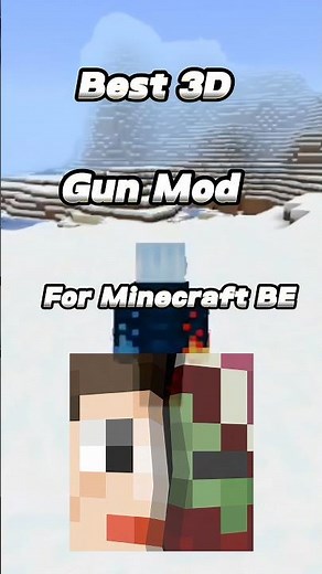 Best 3D Gun mods for minecraft bedrock#shorts #minecraft #bedrock
