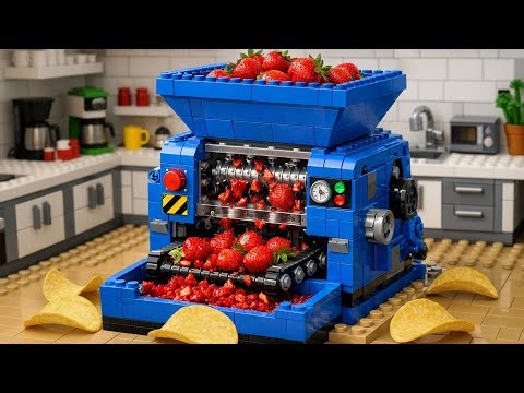 Eco-Smart LEGO Machine Crushing Food Waste for the Environment