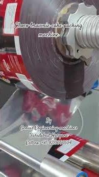 Choco Brownie cake packing machine#flowwrappingmachine