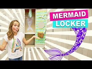 Back To School DIY Mermaid Locker Decor | How To Organization Ideas Kids Crafts