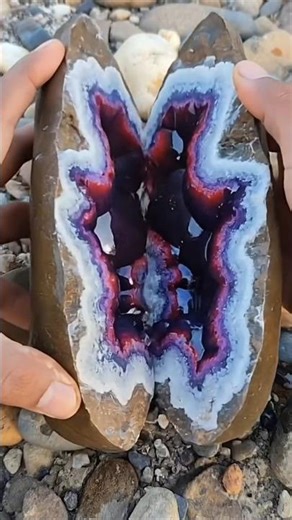Nature’s Hidden Gem: The Deepest Purple Geode Ever! #viral #shorts