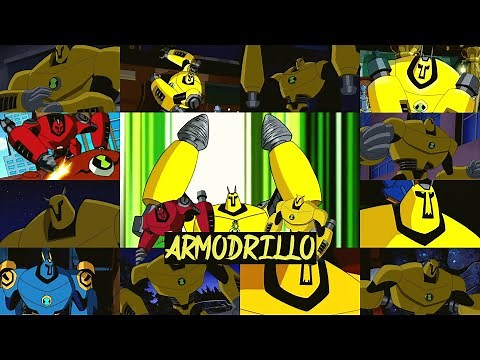 All armodrillo transformations in all Ben 10 series