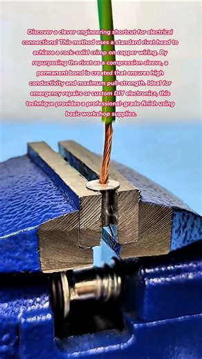 Secret Wire Crimping Hack ⚡ Genius Rivet Trick #tips #tricks #lifehacks #how #diy #tools #electrical