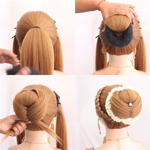 129K views · 1.5K reactions | Sleek Bun Tutorial for a High-Fashion Vibe | Braid Hairdo | Facebook