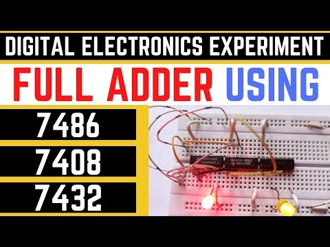 How many XOR gates are in a full adder? | 7486 full adder circuit diagram