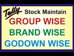 Stock Maintain Group Wise | Brand wise | Category wise | Godown wise in Tallty GST | | nict