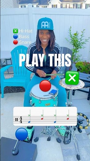 1st Drum Set Lesson | EVERY DRUMMER KNOWS THIS “BASIC DRUM BEAT” Hi-Hat & Bass ~ Hi-Hat & Snare