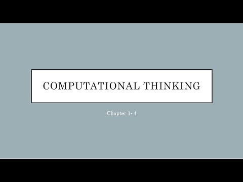 Computational Thinking (Part 1)