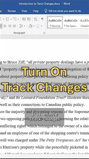 Turn On Track Changes in Word | Quick Tutorial