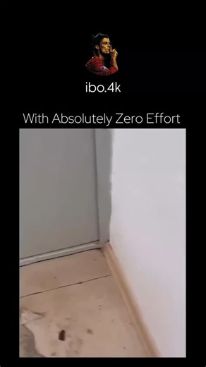 voida on Instagram: "In this short video, titled with the caption "With Absolutely Zero Effort," the camera captures a first-person perspective of a person wearing black clogs and socks. Standing at a doorway that leads to an outdoor dirt area, the individual uses their foot to perform a simple, repetitive task: sliding a loose piece of floor trim or a threshold strip back into place. By applying light pressure with their foot, they easily nudge the material flush against the wall and doorframe.