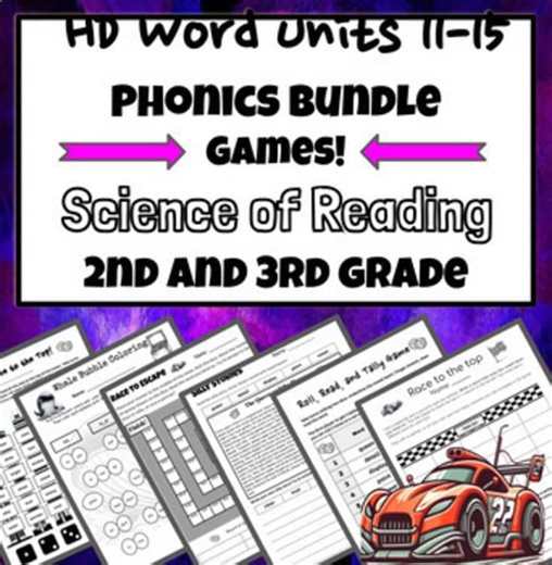 HD Word Units 11-15 Phonics Games & Activities | SOR & UFLI Aligned