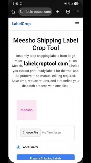 How to Crop Meesho Shipping Label | Print more than 9 labels in one page #meeshosupplier #pdfcrop
