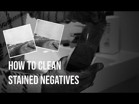 How to clean stained film negatives