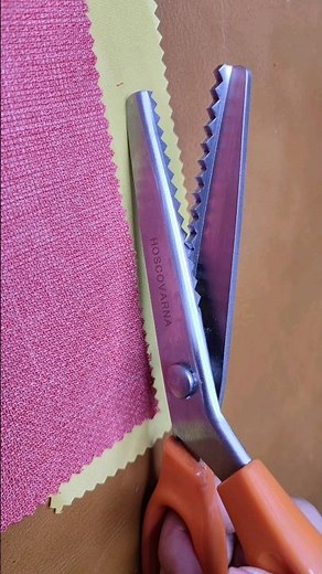 Using serrated scissors for fabric shaving - sawing scissors - pinking - fiskars