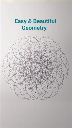 Easy & Beautiful Geometry #maths #geometry #geometricdrawing #mathart #compass #relaxing