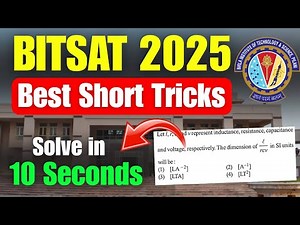 BITSAT 2025: Best Short Tricks to Score 300+ Marks | How to get seat in BITS Pilani | BITSAT Exam