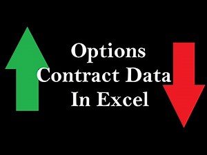 Building an Options Ladder in Excel